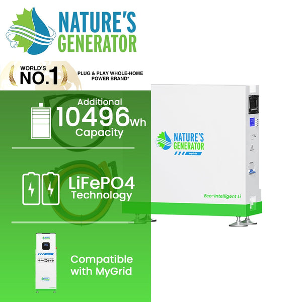 MyGrid 10K Solar Battery | High Capacity Solar Battery | Nature's Generator
