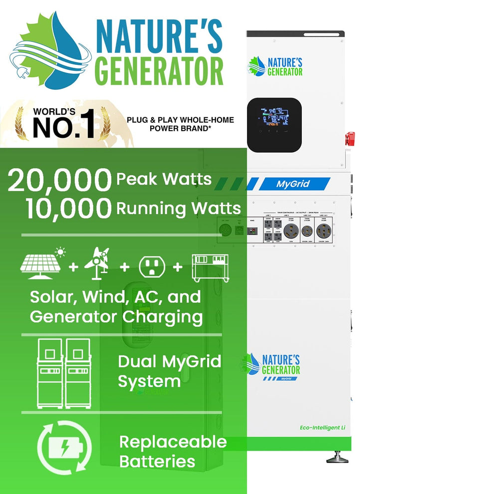 MyGrid 10K Solar Power Generator with Transfer Switch | Nature's Generator